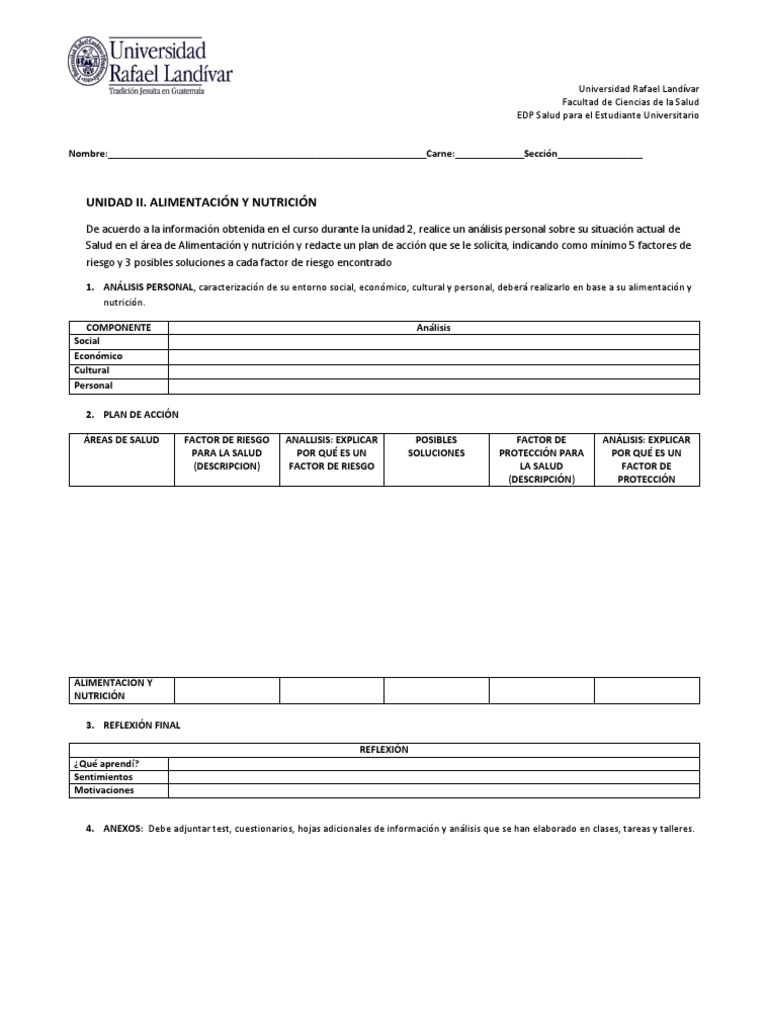 2do Plan de Autocuidado | PDF
