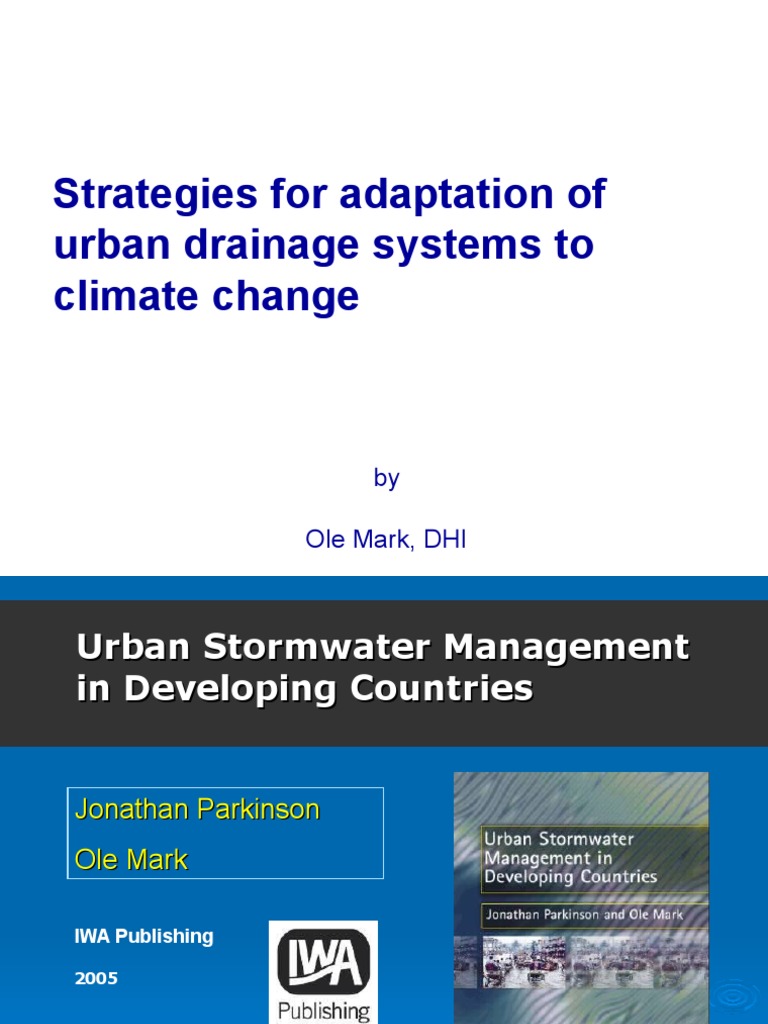 Strategies For Adaptation of Urban Drainage Systems To Climate Change ...