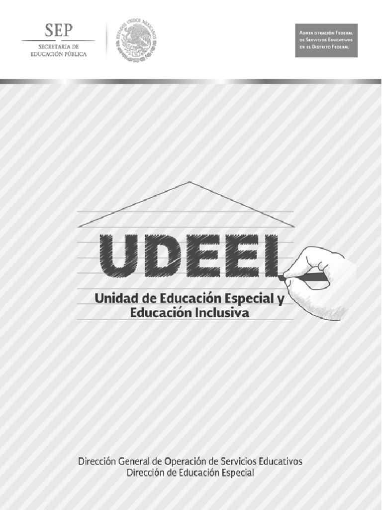 UDEEI Cuadernillo Agosto 14 PDF | PDF | Educación especial | Educación ...