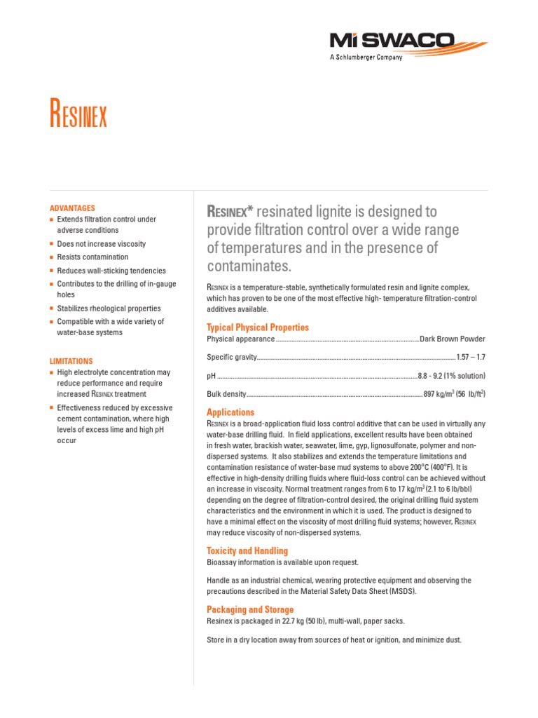 Esinex: R Resinated Lignite Is Designed To | Download Free PDF ...