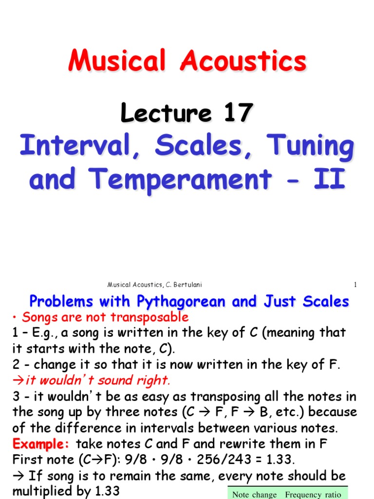 Lec17 Acústica Musical | PDF | Cent (Music) | Interval (Music)