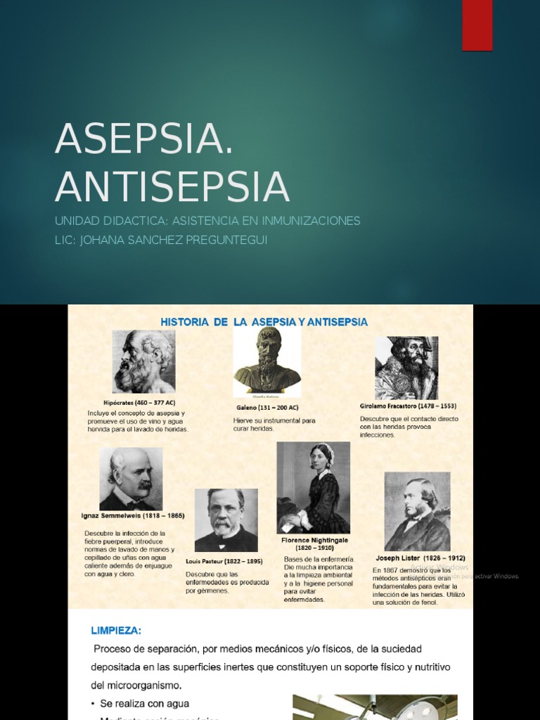 Clase 1 Asepsia, Flora Transitoria y Residente | PDF | Infección | Las ...