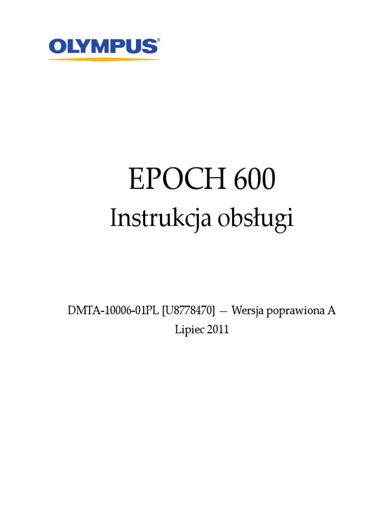 Epoch 600 Manual PDF | PDF
