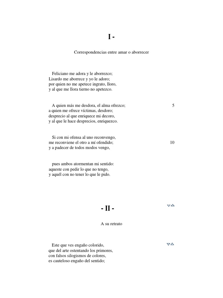 Sonetos de Sor Juana | PDF | Amor