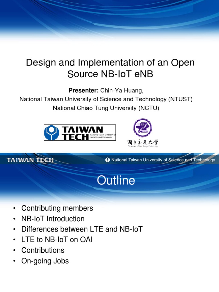 HUANG - Design and Implementation of An Open Source NB-IoT eNB-Chin-Ya ...