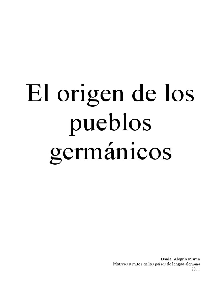 Origen Pueblos Germanos | PDF | Vikingos | Pueblos germánicos
