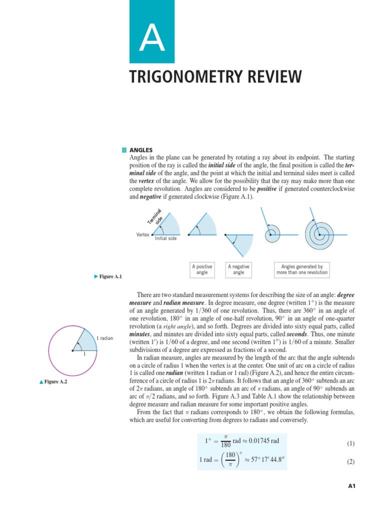 Trigonometry Review Pdf Trigonometric Functions Sine