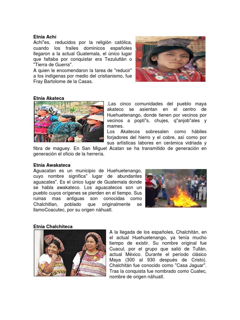 Etnia Achí | PDF | Guatemala | Civilización maya