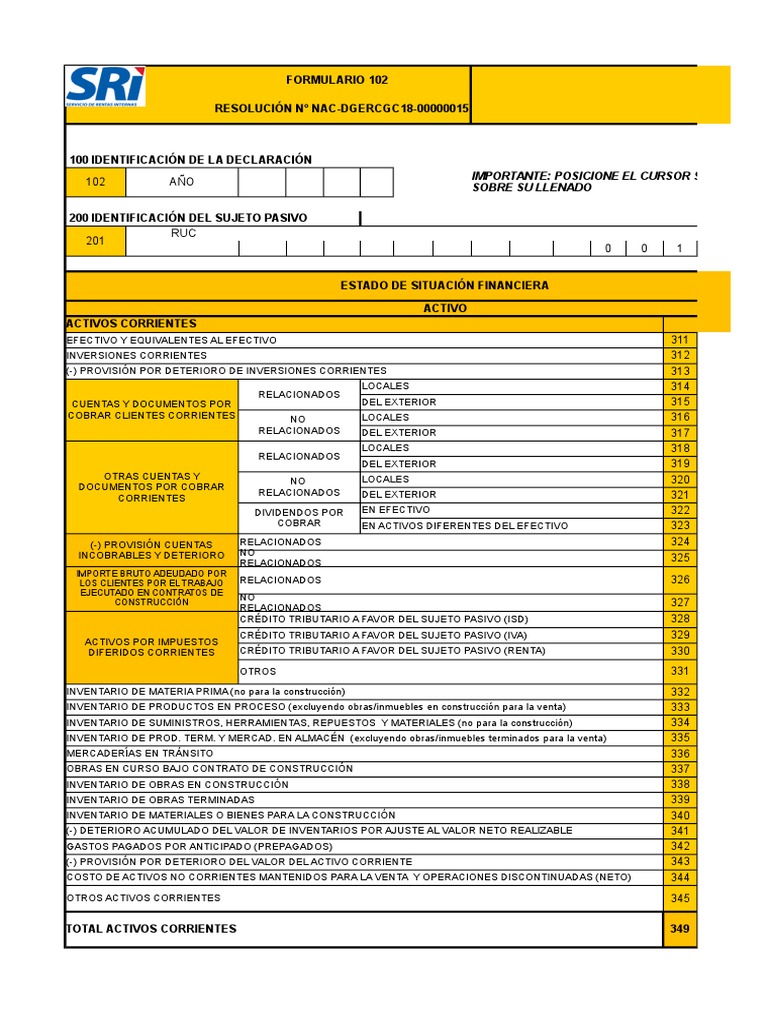 Formulario 102 | PDF