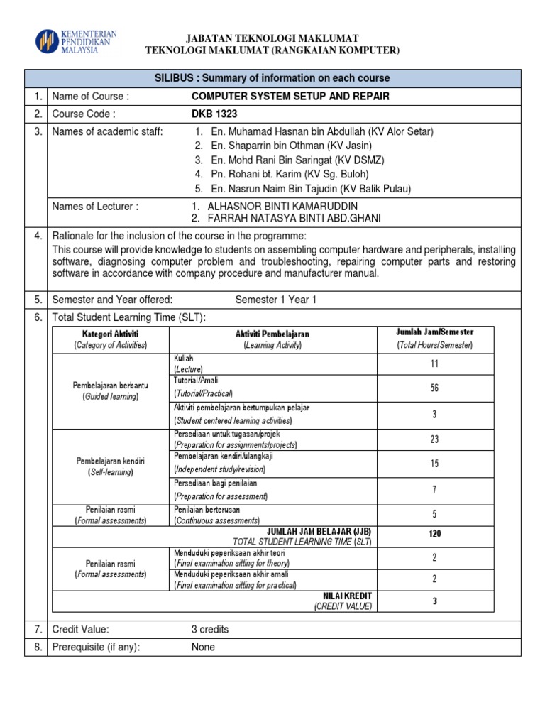 Computer System Setup and Repair: A Comprehensive Guide to the Course ...