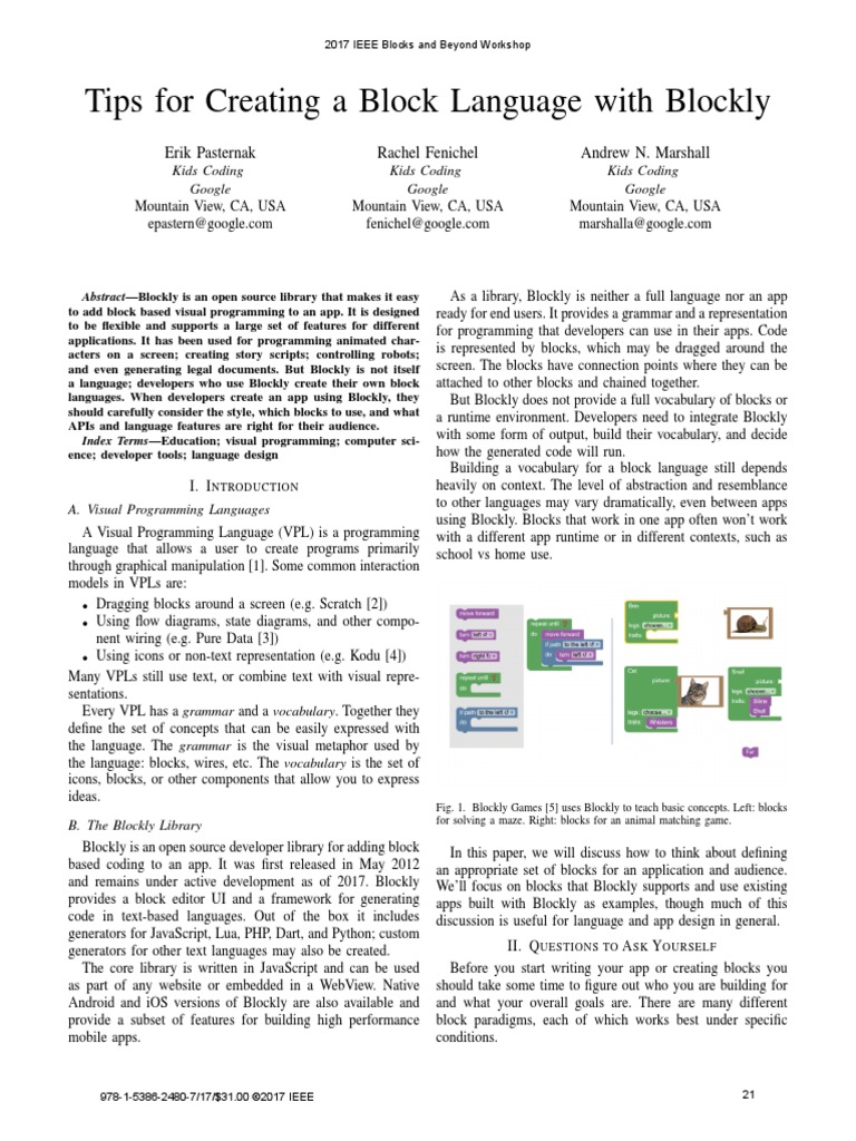 Tips For Creating A Block Language | PDF | Programming Language | Icon ...