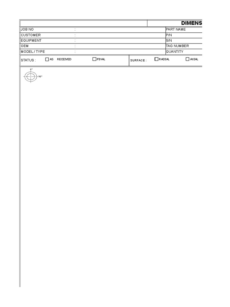 Dimensional Inspection Report Template | PDF