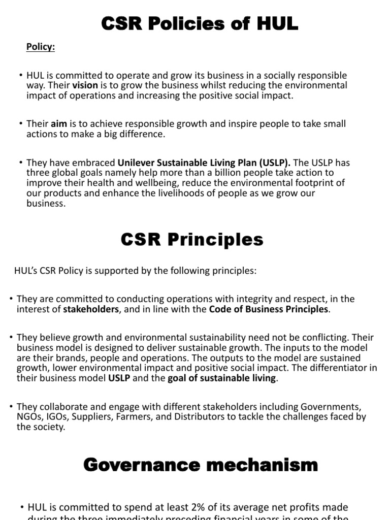 CSR Hul Sarthak | PDF | Corporate Social Responsibility | Drinking Water
