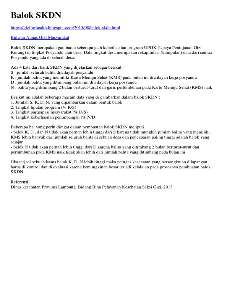 Balok SKDN | PDF | Bisnis