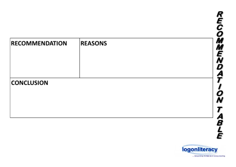 Recommendation Table | PDF