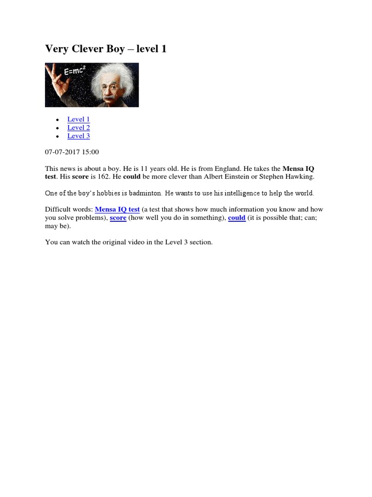 Very Clever Boy | PDF
