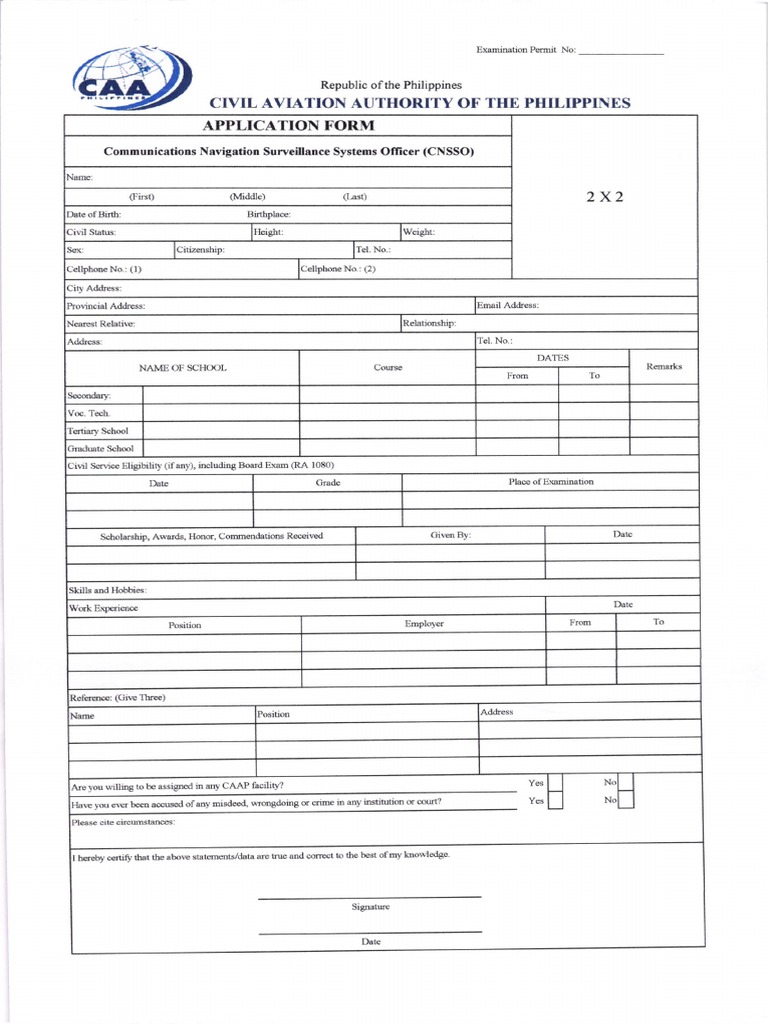 CNSSO Application Form | PDF | Privacy | Government