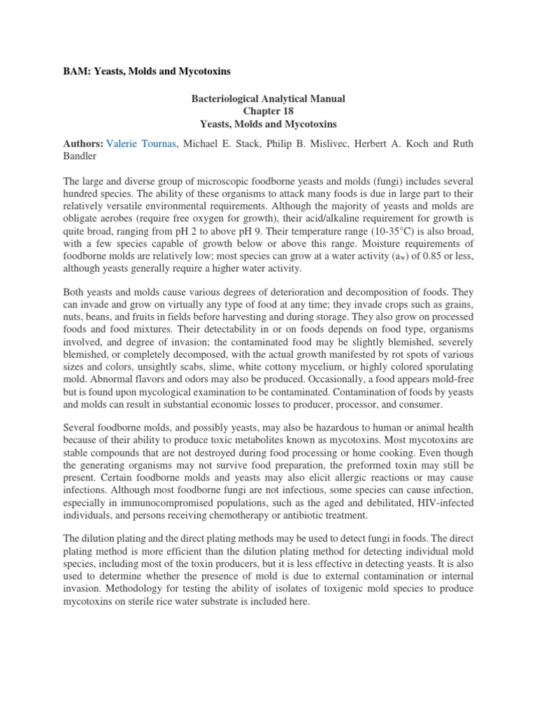 Bam 2001 Chapter 18 | Download Free PDF | Mold | Agar