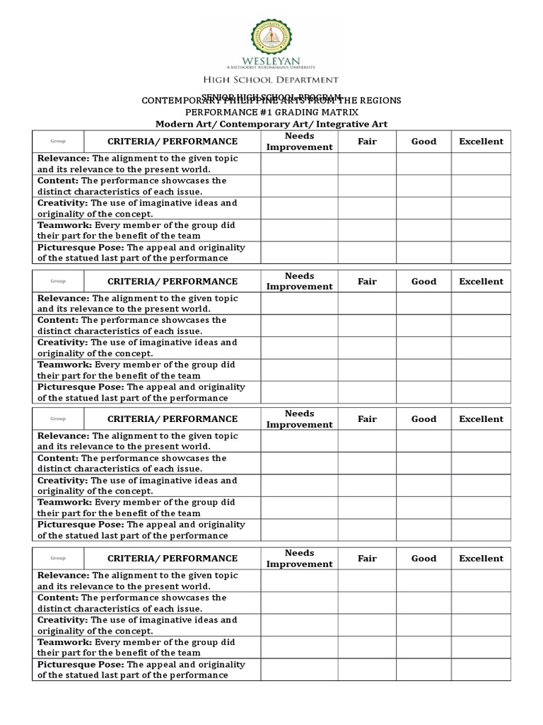 Grading Matrix | PDF | Creativity | Epistemology