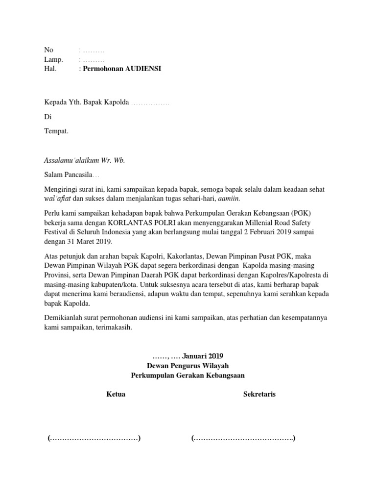 Format Surat Audiensi-1 | PDF