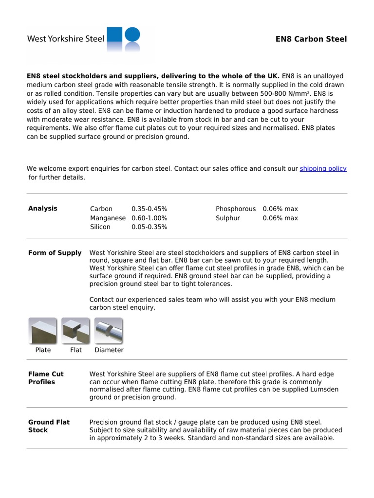 En8 PDF | PDF | Heat Treating | Forging