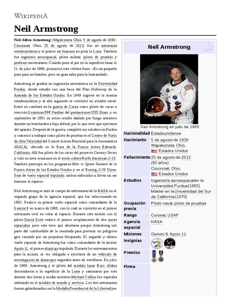 Neil Armstrong | PDF | Neil Armstrong | Astronautas