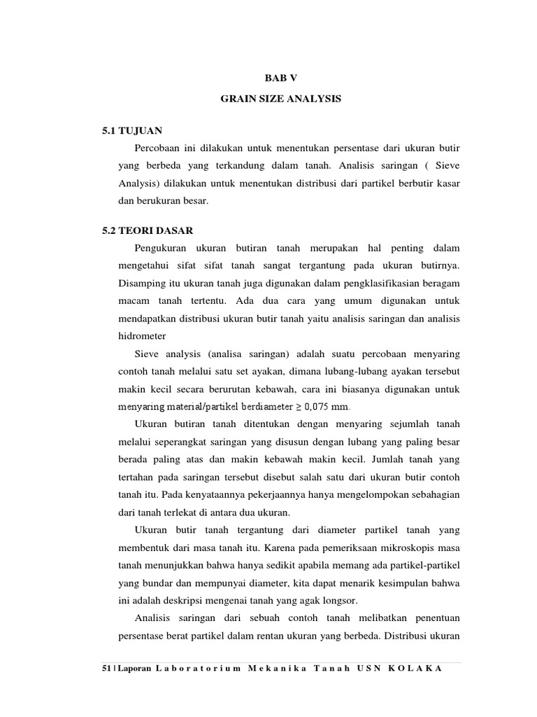 Grain Size Analysis | PDF