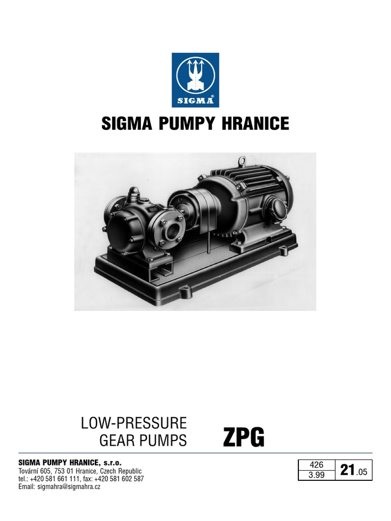 ZPG Spec | PDF | Pump | Transmission (Mechanics)