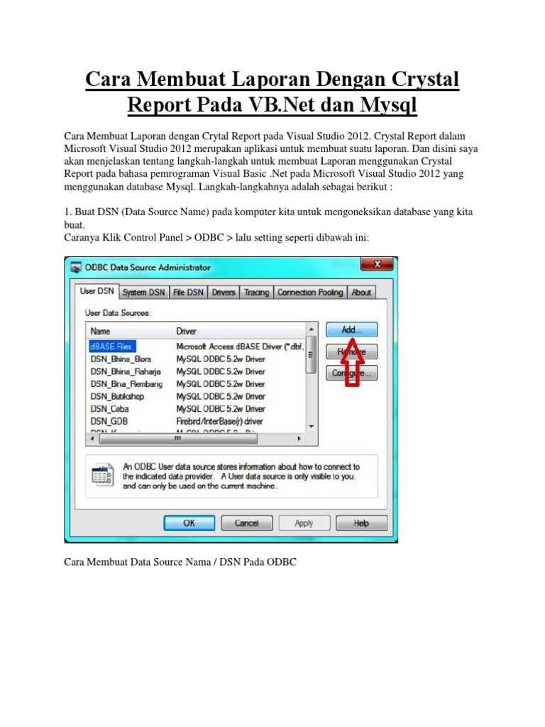 Cara Membuat Laporan Dengan Crystal Report Pada VB | PDF