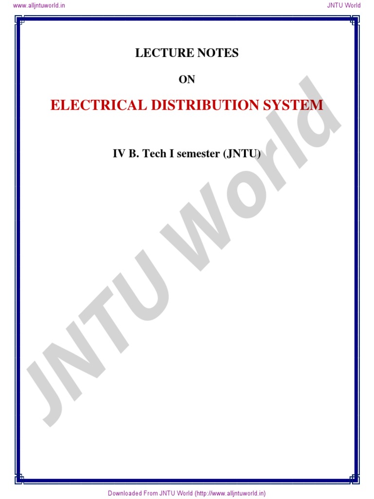 Electrical Distribution System | PDF