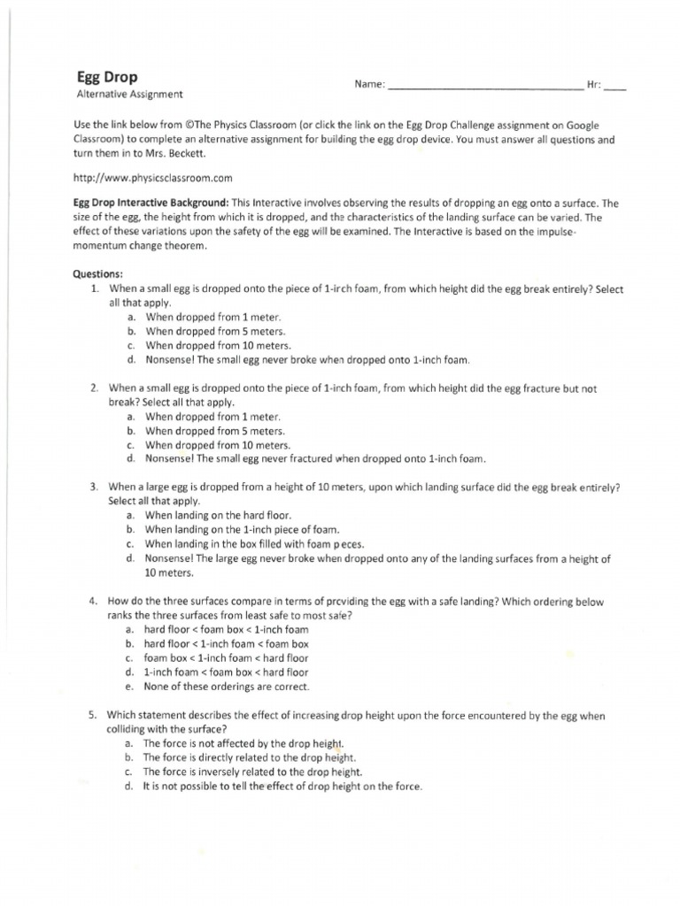 Egg Drop | PDF