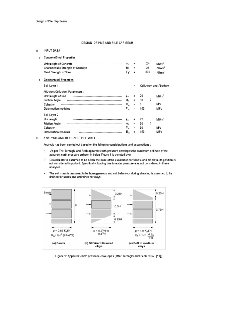 Design of Pile and Pile Cap Beam | PDF | Beam (Structure) | Deep Foundation