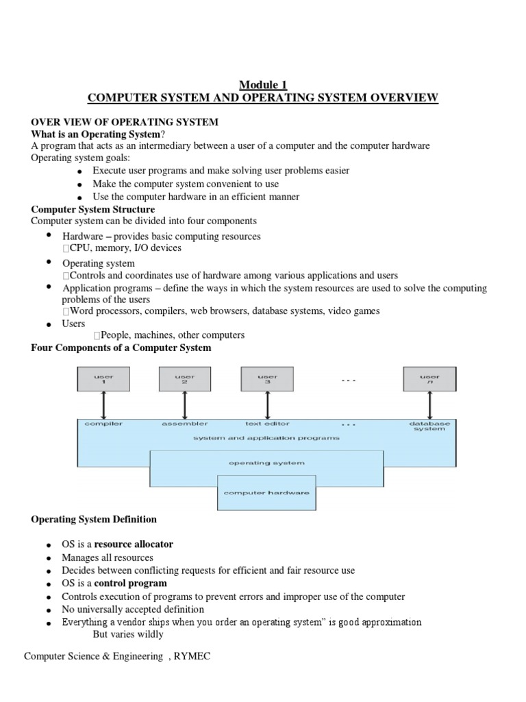Os Module1 | PDF | Computer Data Storage | Operating System