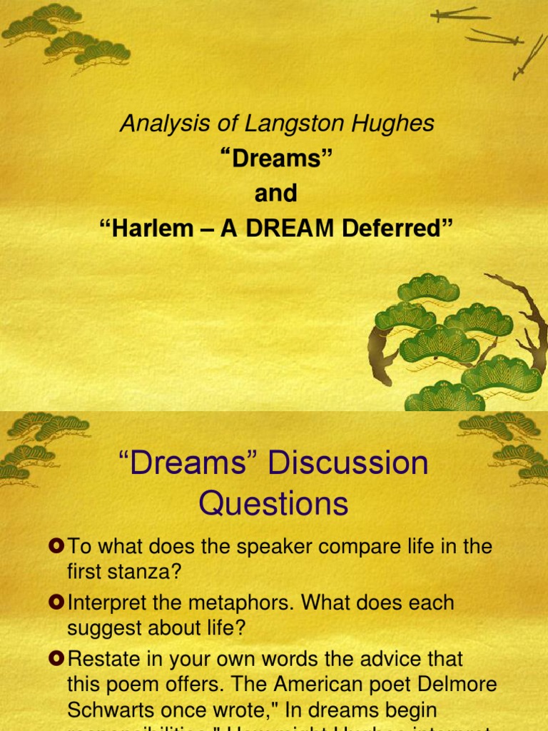 Analyzing Hughes' "Dreams" and "Deferred" | PDF | Metaphor | Poetry