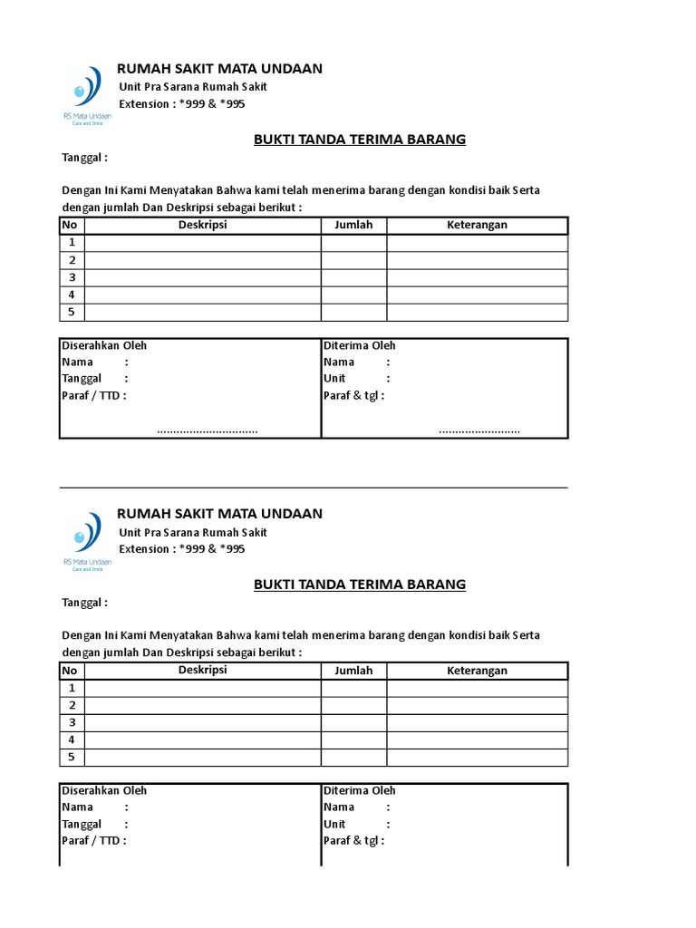 Tanda Terima Barang | PDF