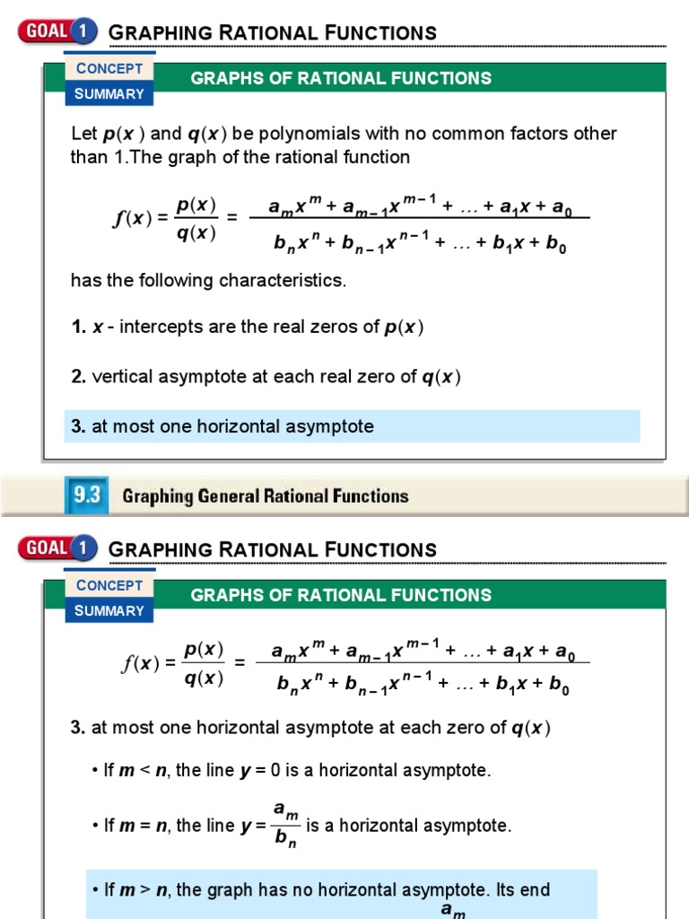 Graphing Rational Functions | PDF | Mathematical Concepts | Asymptote