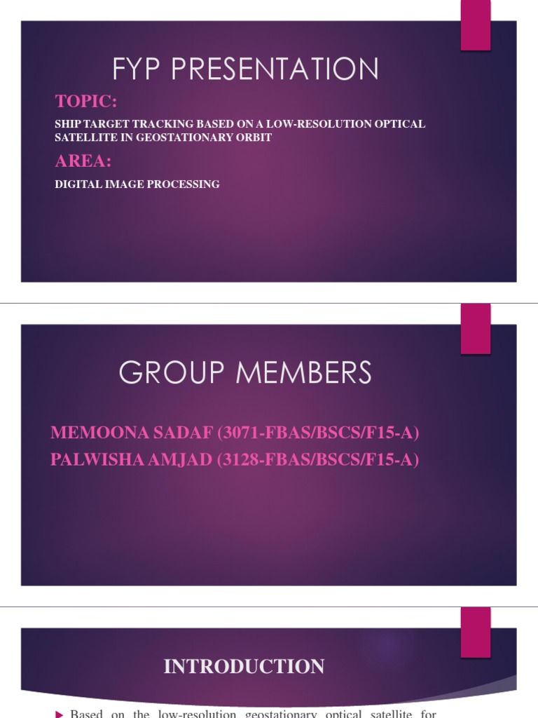 FYP Presentation | PDF | Image Segmentation | Areas Of Computer Science
