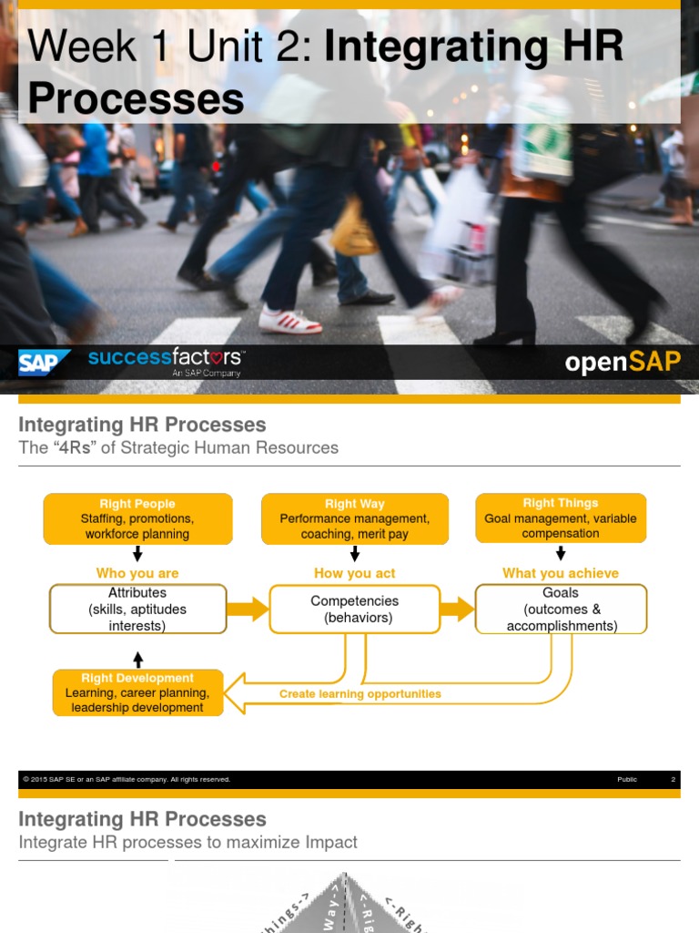 OpenSAP Sf1 Week 1 Unit 1 HCM Presentation | PDF | Human Resources | Sap Se