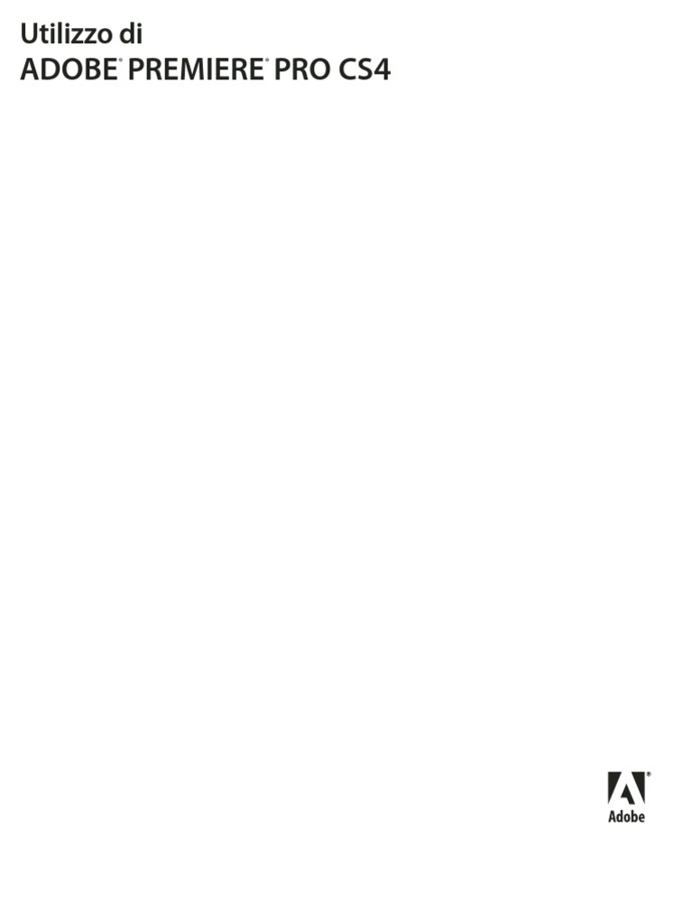 Adobe Premiere Pro CS4 | PDF | Adobe Creative Suite | Software