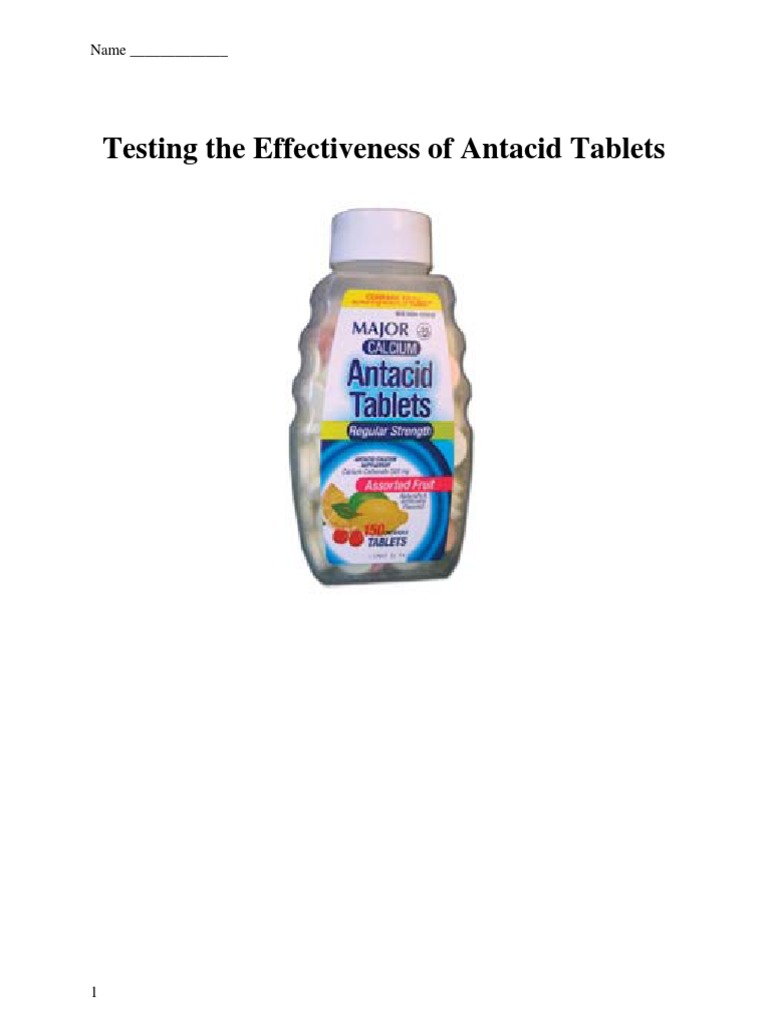 Antacid Effectiveness Testing Guide | PDF | Experiment | Magnesium