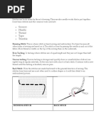 Types of Temporary Hand Stitches | PDF | Textile Arts | Sewing
