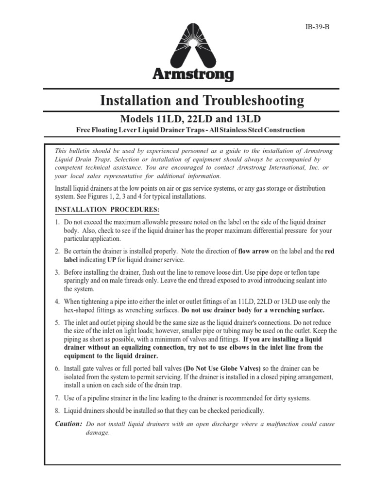 LD-11 Amstrong | PDF | Valve | Pipe (Fluid Conveyance)