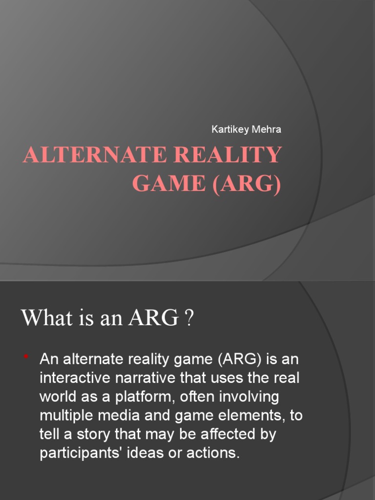 Understanding Alternate Reality Games | PDF