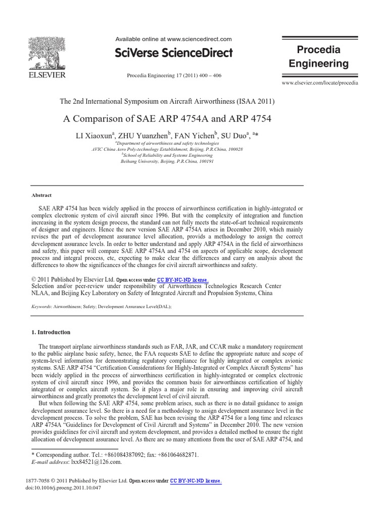Comparison ARP4754 and ARP4754A | PDF | Systems Engineering | Systems ...