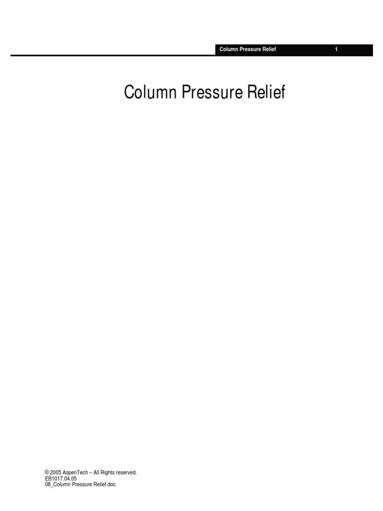 08 - Column Pressure Relief | PDF | Pressure | Statistical Mechanics