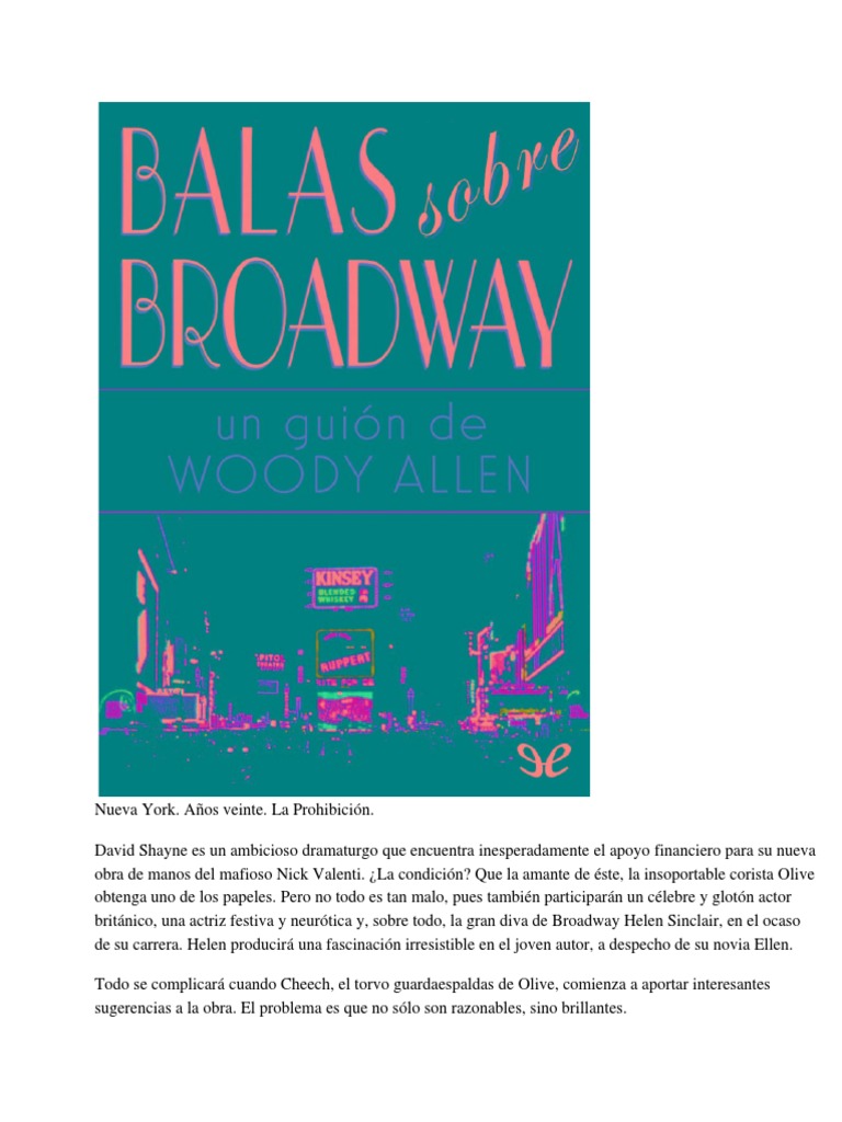 Balas Sobre Broadway | PDF