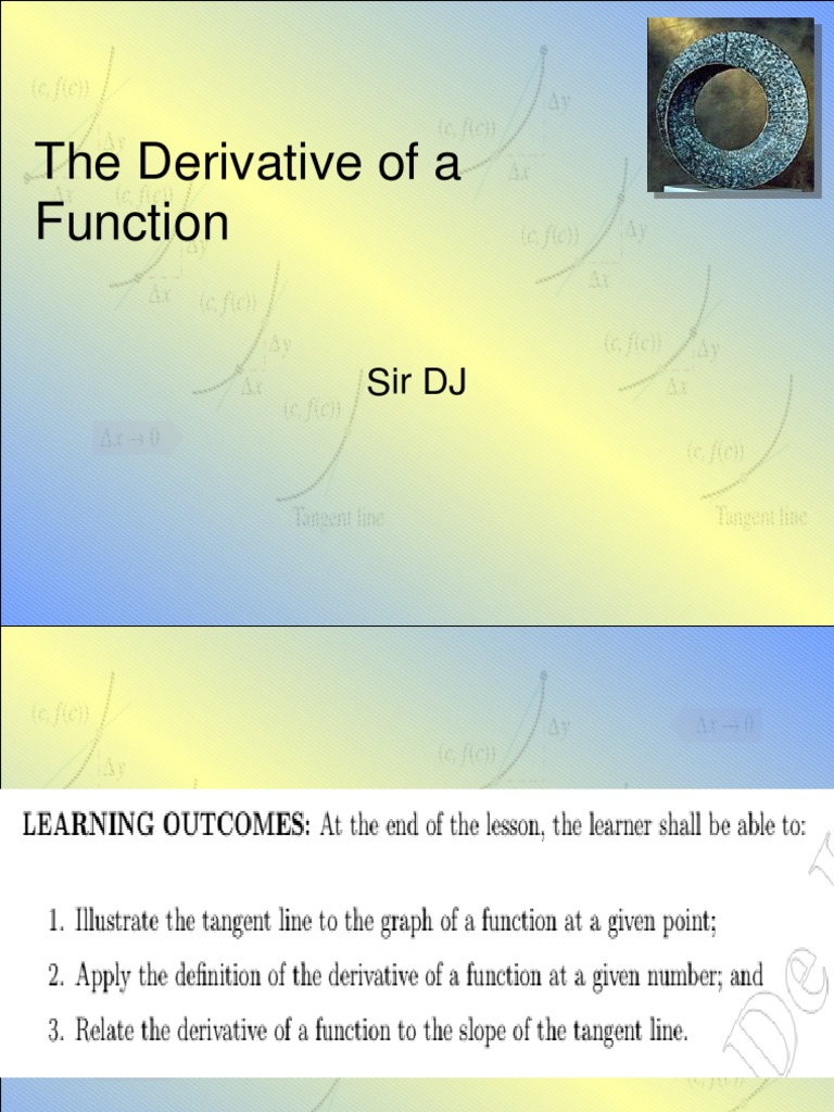 Understanding Derivatives and Tangents | PDF | Slope | Tangent