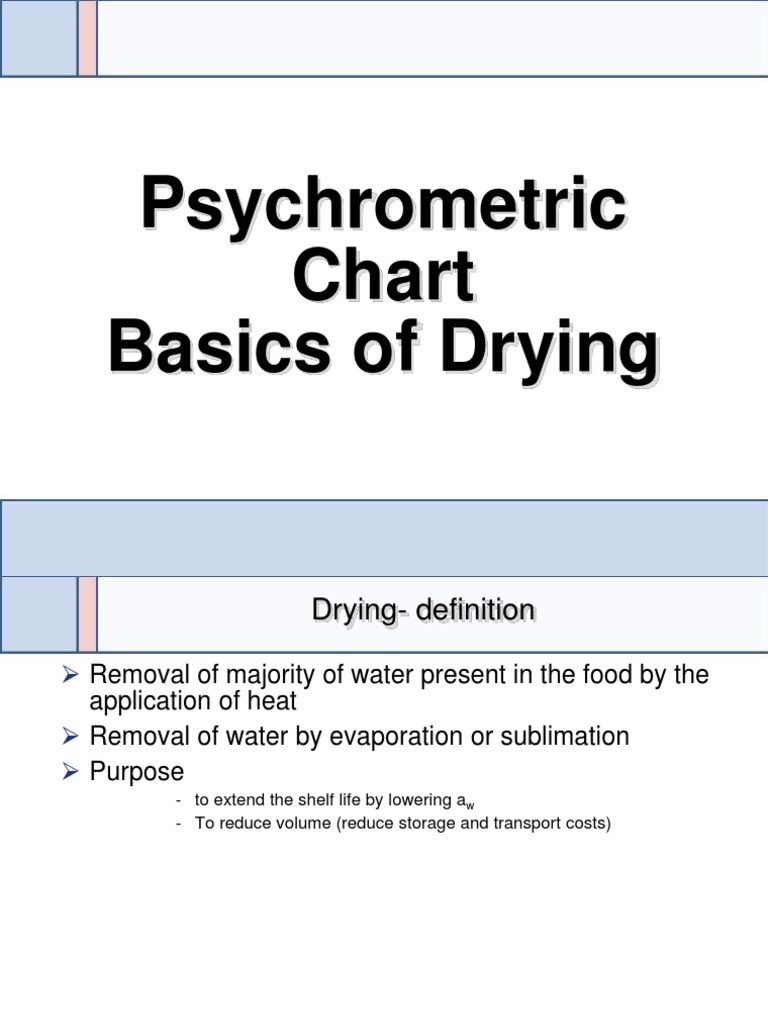 PSYCHROMETRIC - Basics of Drying PDF | PDF | Humidity | Evaporation