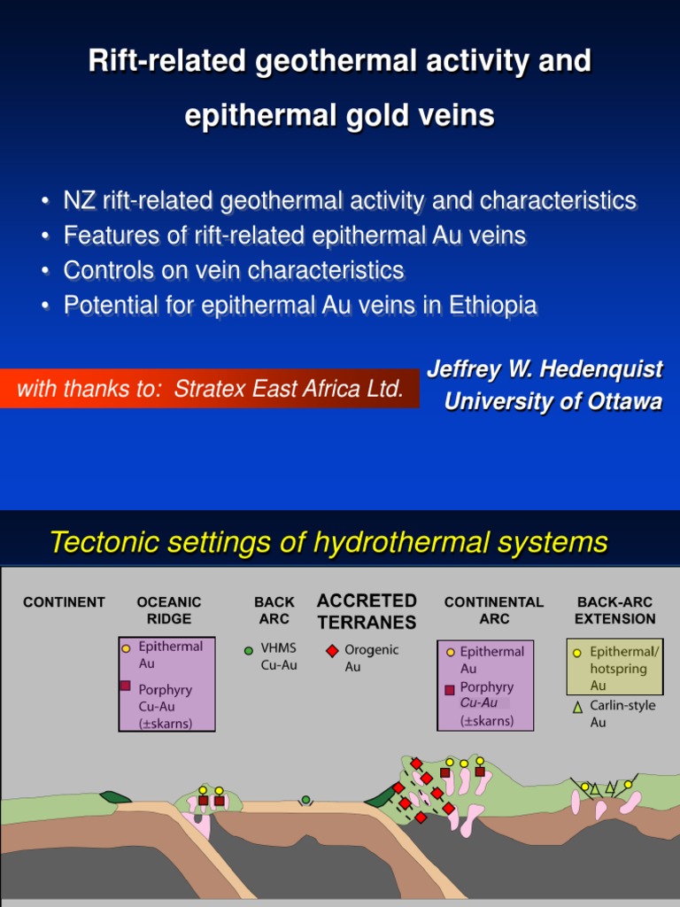 Rift-Related Geothermal Activity and Epithermal Gold Veins | PDF ...