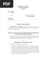 Pre-Trial Brief Sample | PDF | Discovery (Law) | Complaint